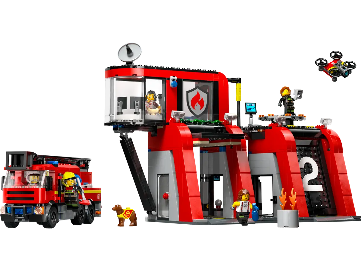 Fire Station with Fire Engine – Dreamworld LEGO Store